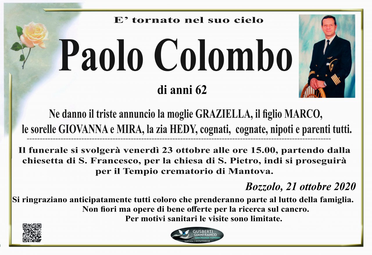 Paolo Colombo | Gusberti Onoranze Funebri